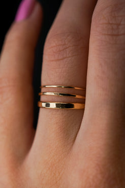 Basic Stacking Set Of 3 Rings, Gold Fill, Rose Gold Fill or Sterling S – Hannah Naomi Jewelry