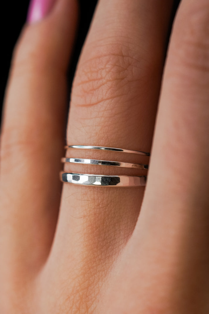 Basic Stacking Set Of 3 Rings, Gold Fill, Rose Gold Fill or Sterling S – Hannah Naomi Jewelry