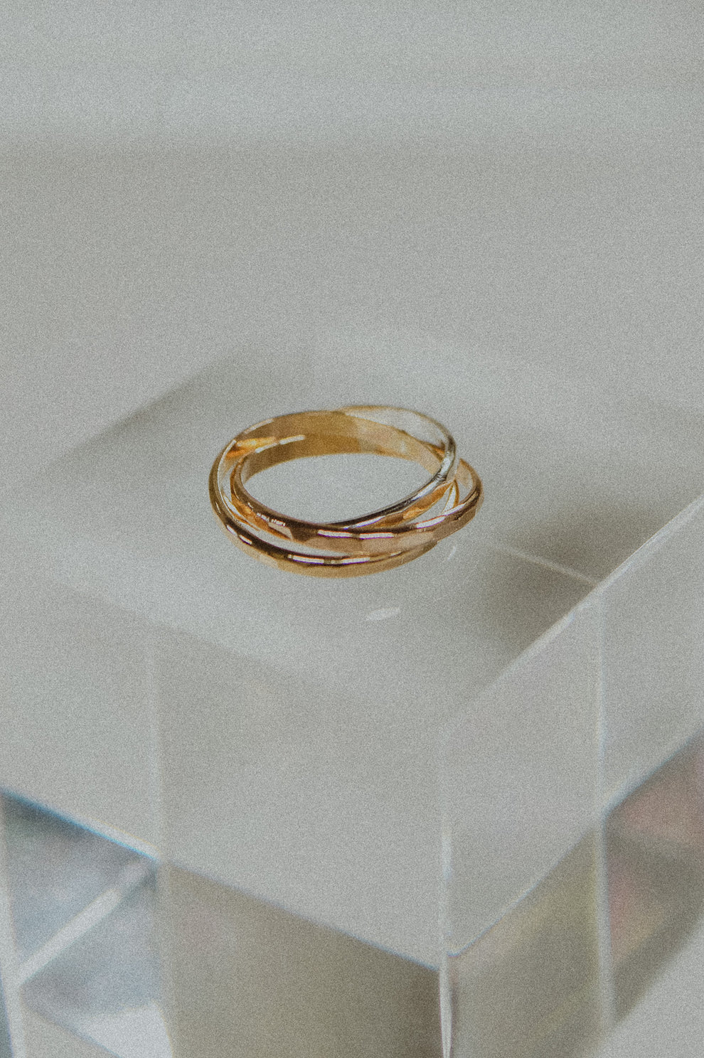 Thick Interlocking Set of 3 Rings, Mixed Metals – Hannah Naomi Jewelry