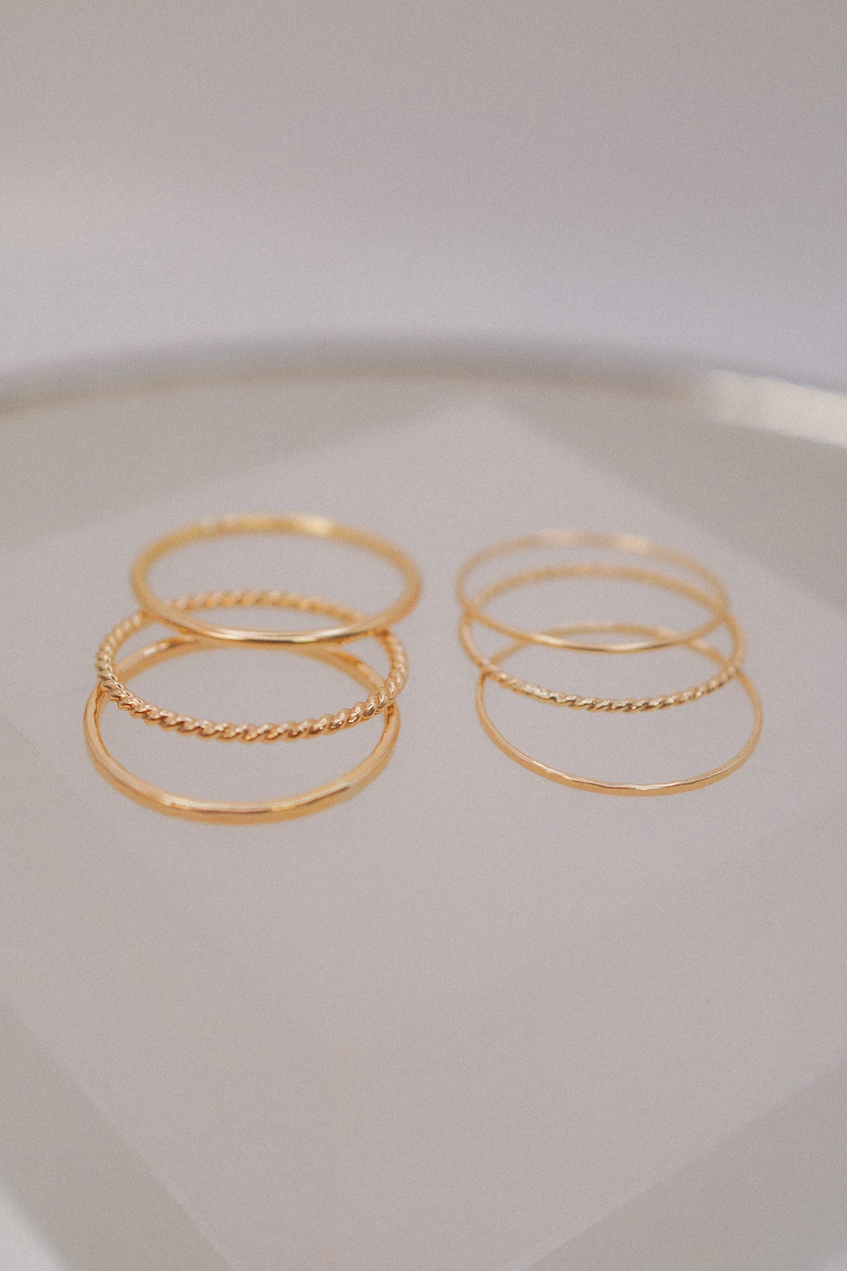 Twist Set of 3 Stacking Rings, 14K Gold Fill – Hannah Naomi Jewelry