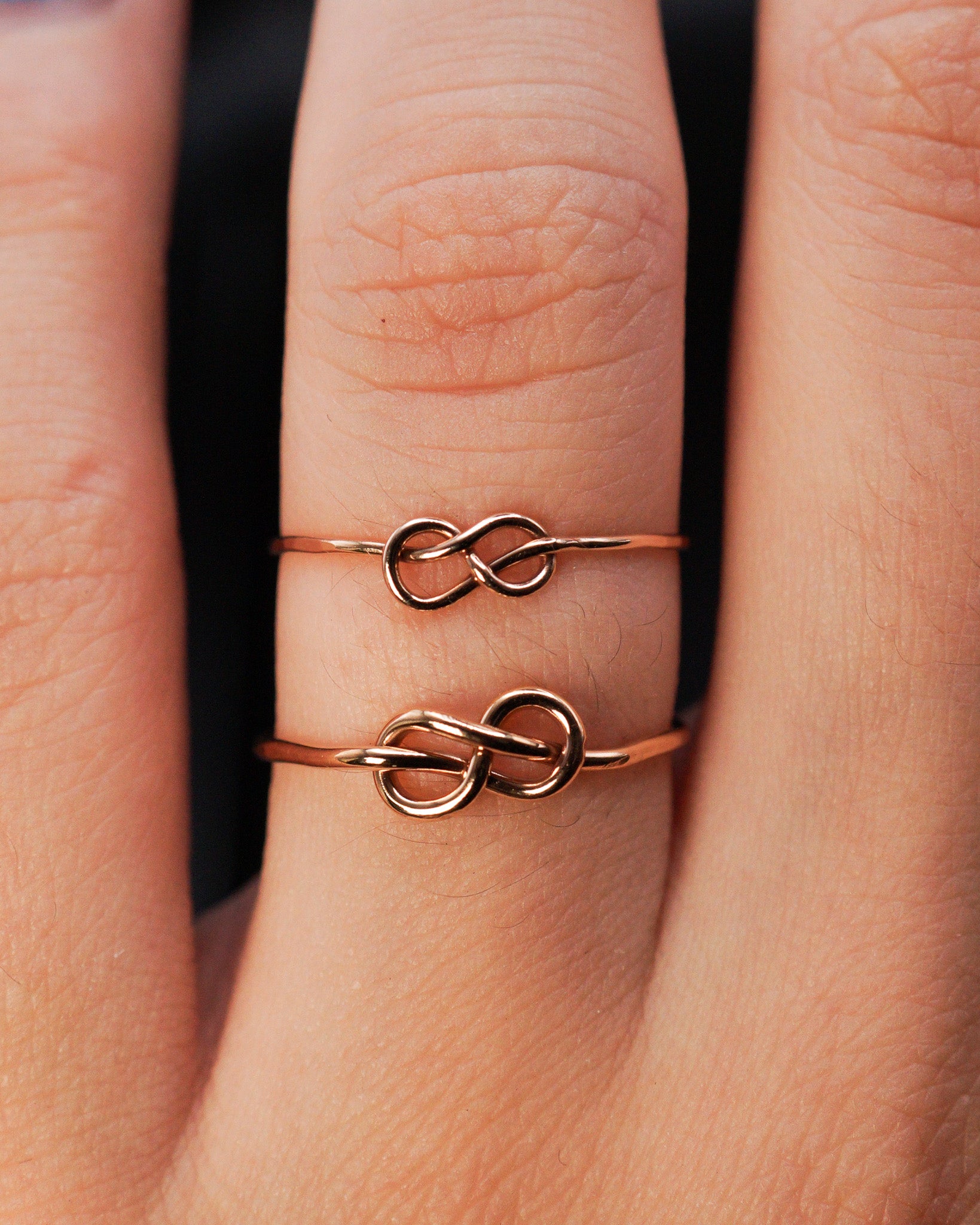 Infinity Knot Ring, Solid 14K Rose Gold – Hannah Naomi Jewelry