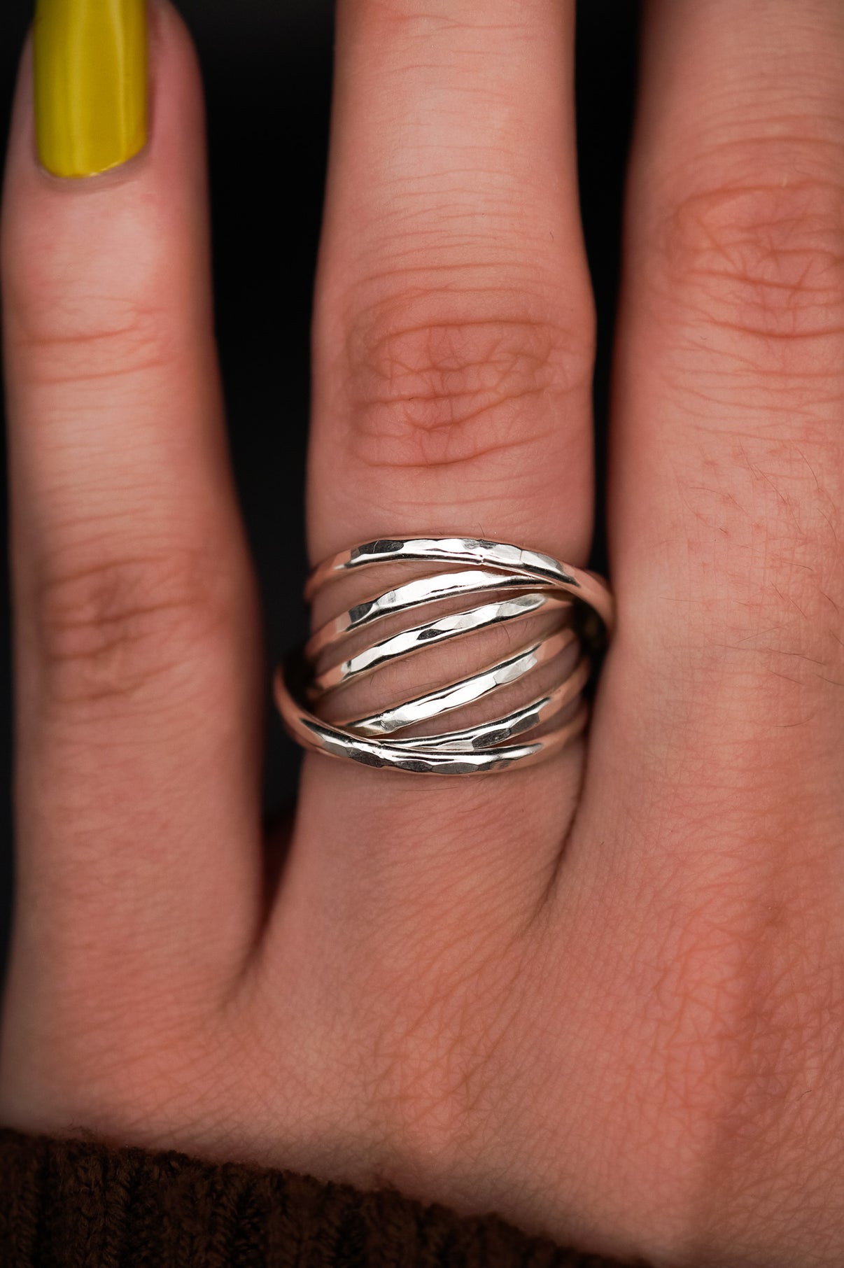 Thin Interlocking Set of 6 Rings, Sterling Silver – Hannah Naomi Jewelry