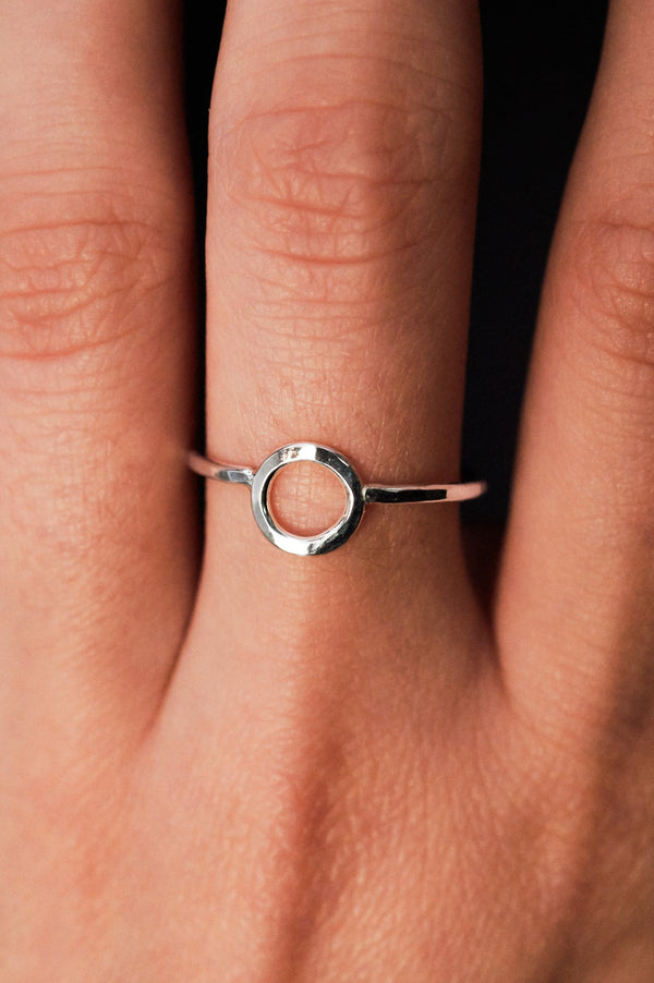 Mini Circle Ring, Sterling Silver – Hannah Naomi Jewelry