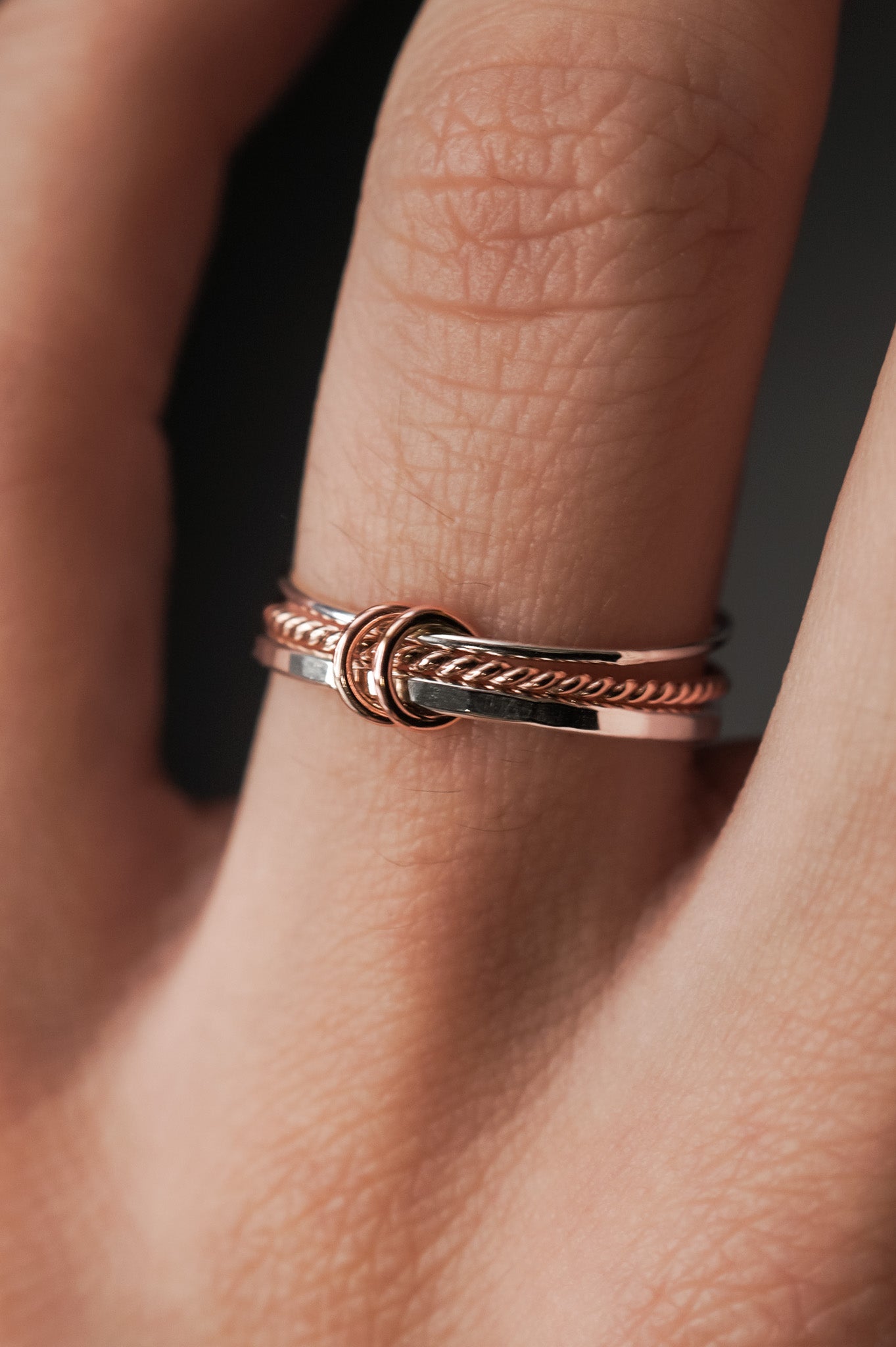 Duo Link Ring, Mixed Metals – Hannah Naomi Jewelry