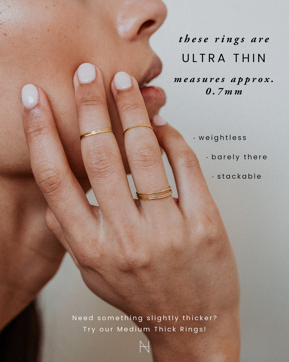 Ultra Thin Ring, Solid 14K Gold – Hannah Naomi Jewelry