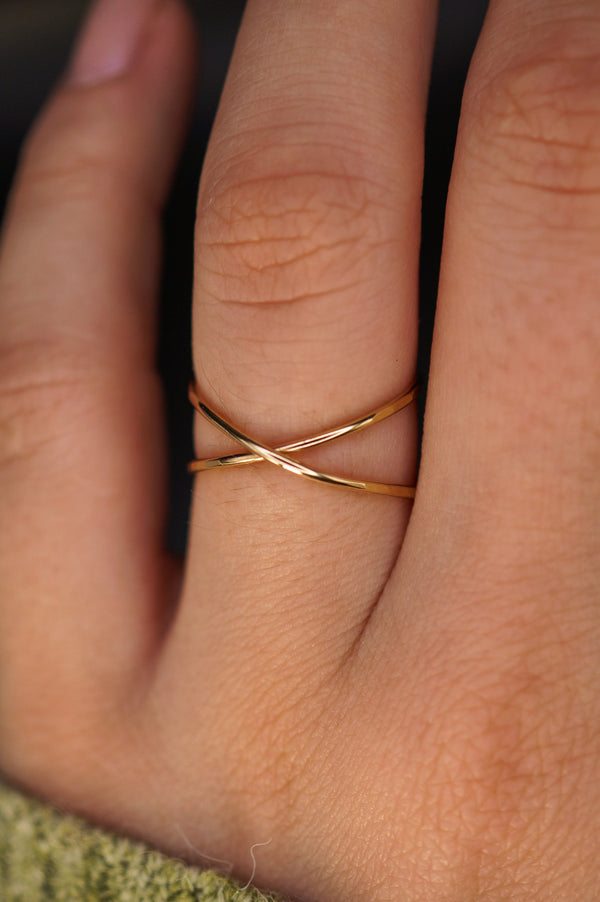 X-Ring, 14K Gold Fill – Hannah Naomi Jewelry