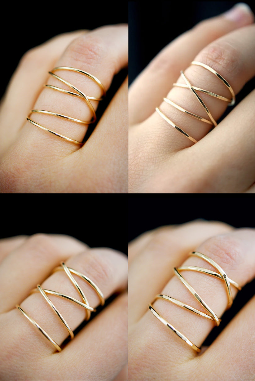 Extra Large Wraparound Ring, Solid 14K Gold – Hannah Naomi Jewelry