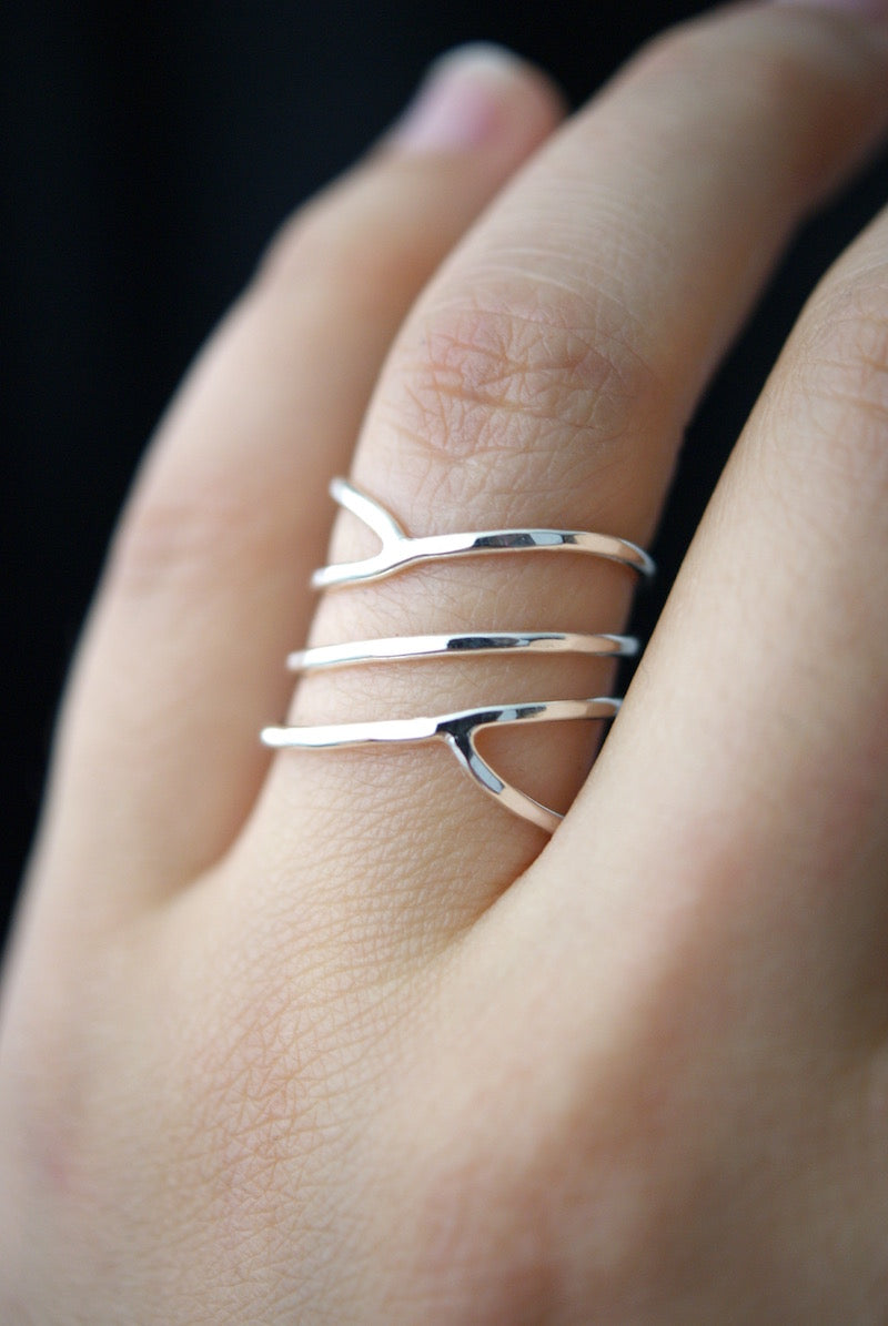 Large Curved Wraparound Ring, Sterling Silver – Hannah Naomi Jewelry