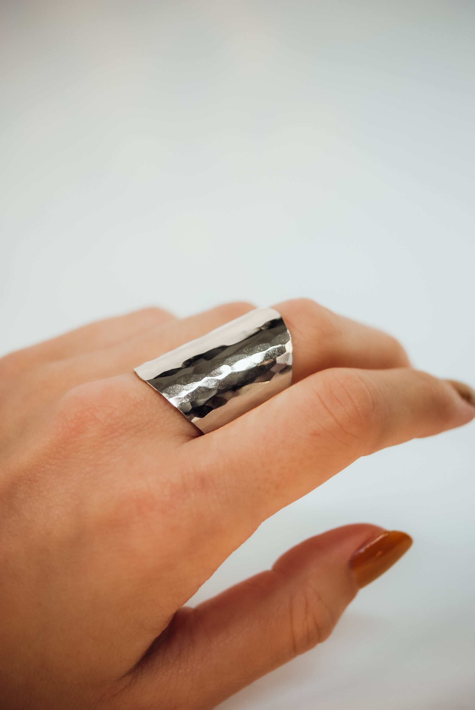 Large Shield Ring, Sterling Silver – Hannah Naomi Jewelry