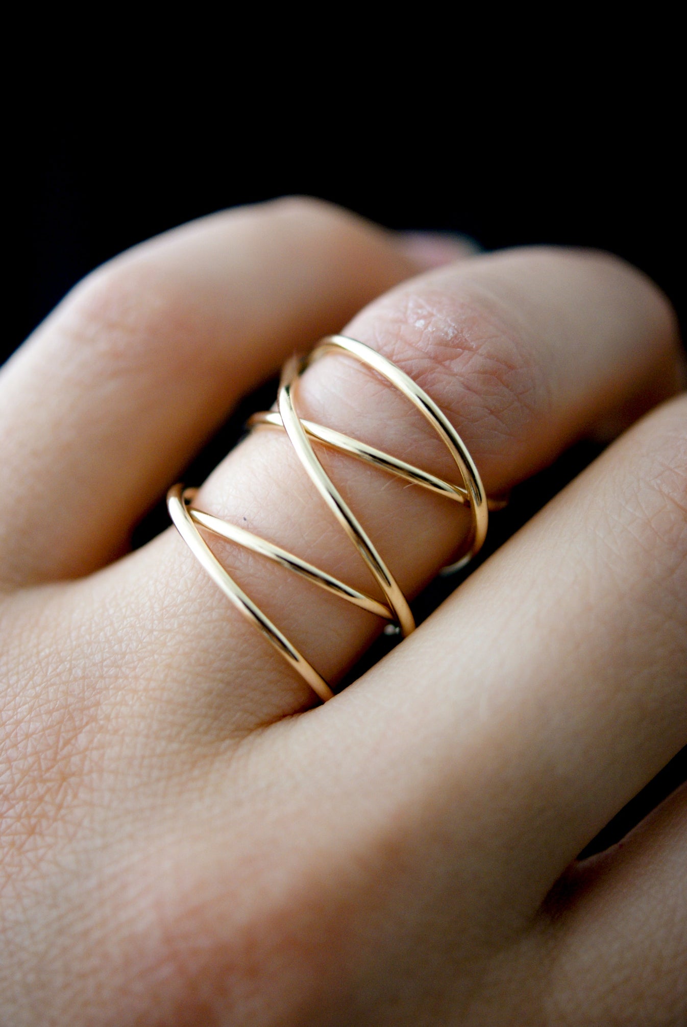 Extra Large Wraparound Ring, Solid 14K Gold – Hannah Naomi Jewelry