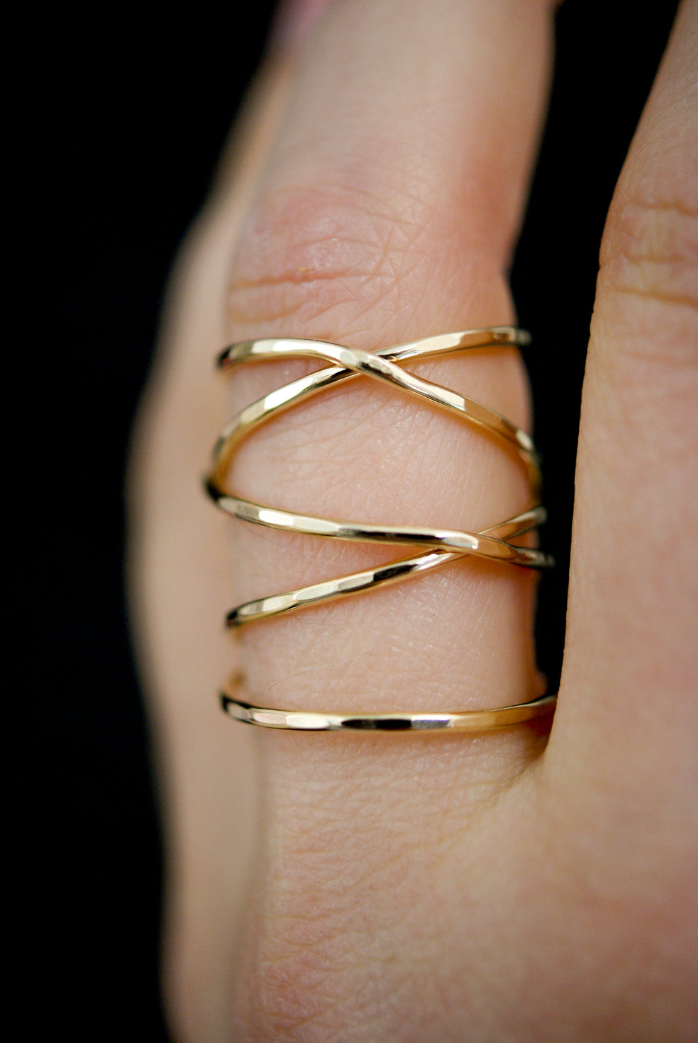 Extra Large Wraparound Ring, Solid 14K Gold – Hannah Naomi Jewelry